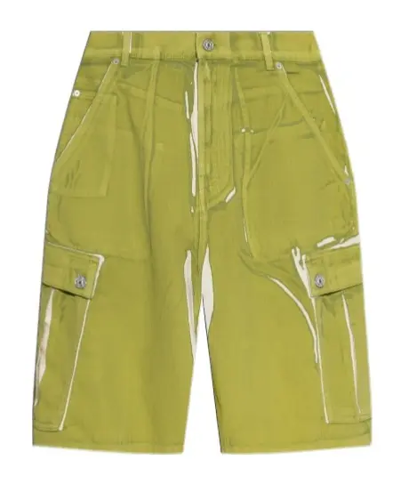 Marni Screen-printed Denim Cargo Shorts