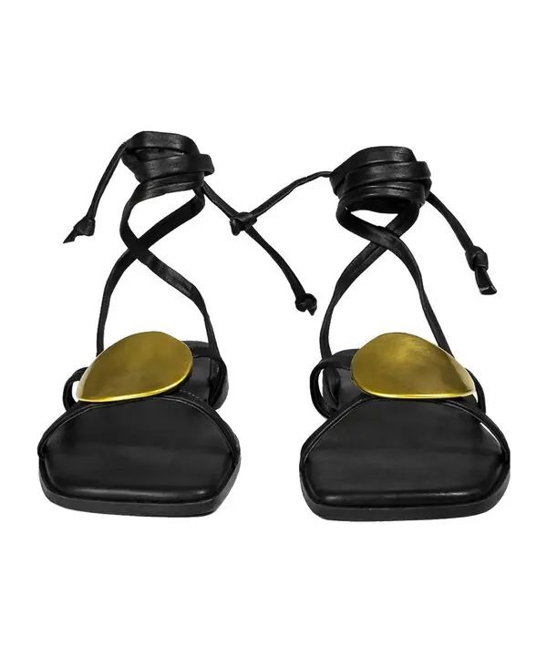 VIC MATIE Baron Ankle-tie Flat Sandals