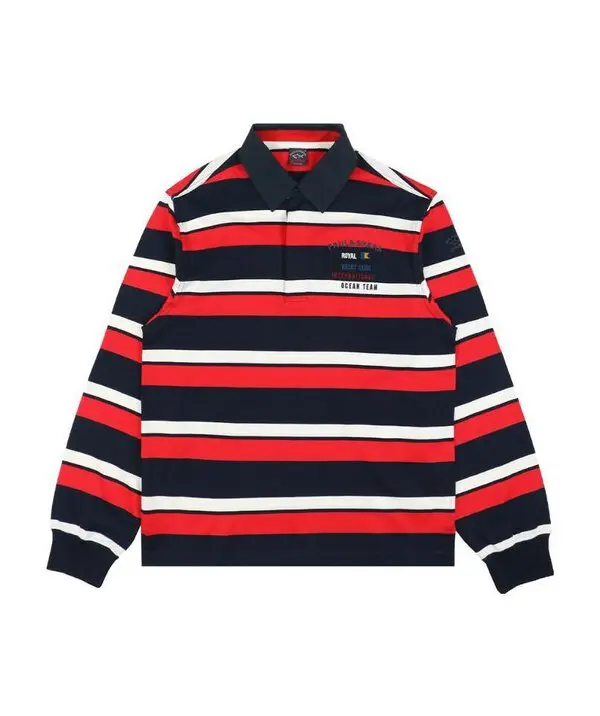 PAUL  SHARK Striped Long-sleeved Polo Shirt