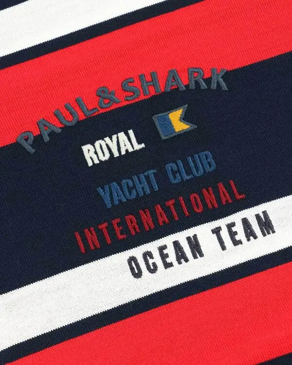 PAUL  SHARK Striped Long-sleeved Polo Shirt