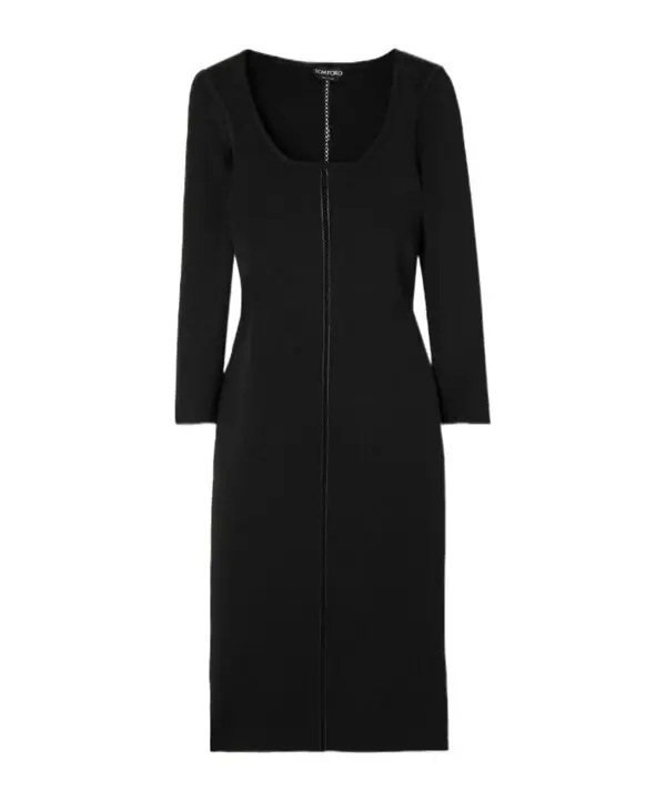 TOM FORD Knit Midi Dress With Cut Out Detail