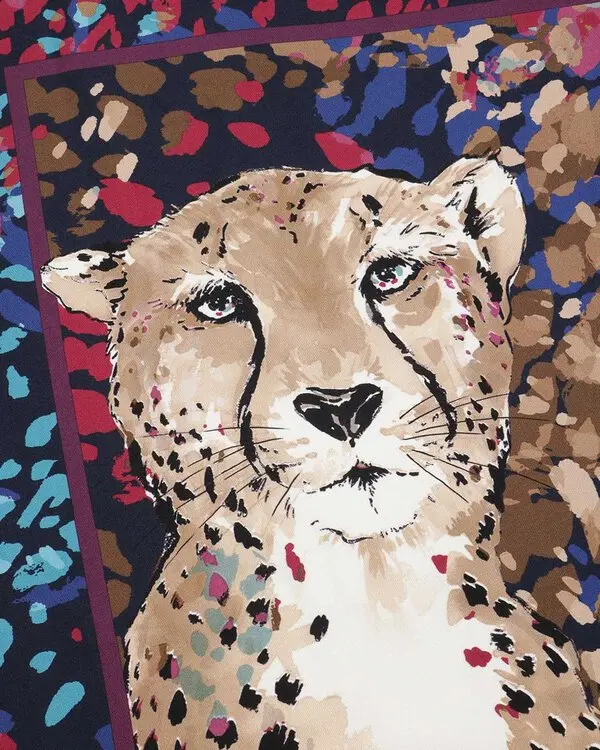 FERRAGAMO Logo Printed Silk Scarf