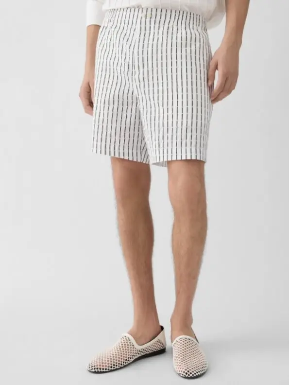 Jacquemus Striped Boxer Shorts With Pockets - White