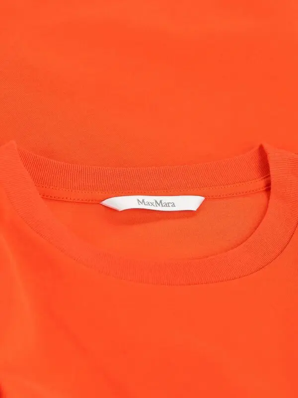 Max Mara Chest Pocket Embroidered Logo T-shirt - Orange