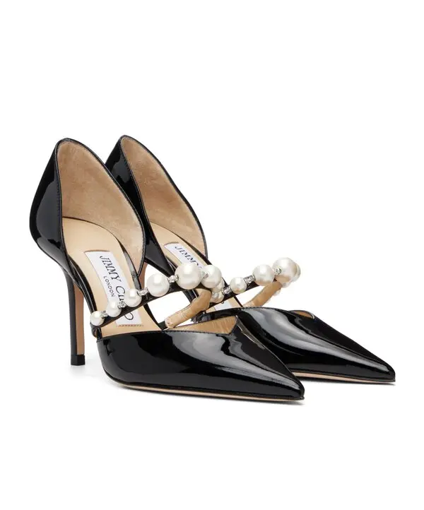 JIMMY CHOO Aurelie 85 Pointed-toe High Heels - Black