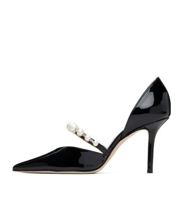 JIMMY CHOO Aurelie 85 Pointed-toe High Heels - Black