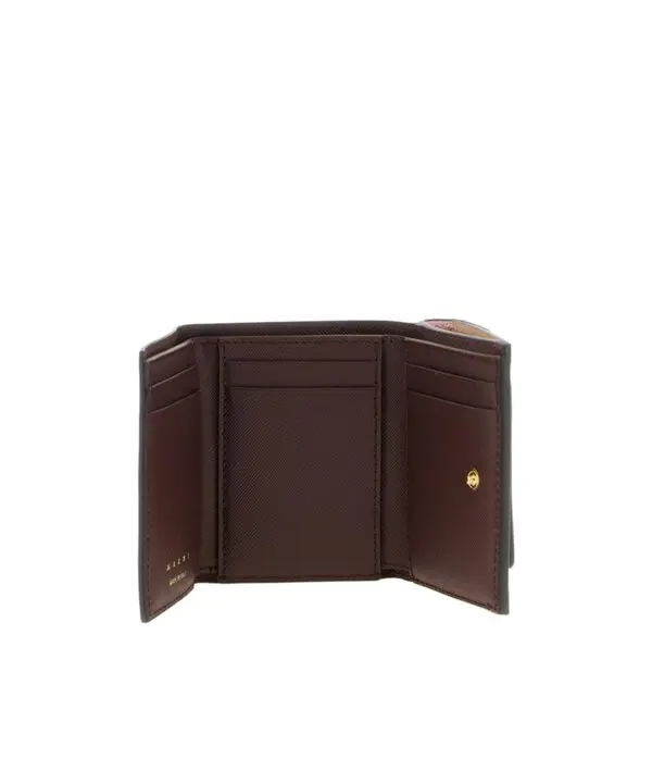 Marni Logo Printed Panelled Compact Wallet