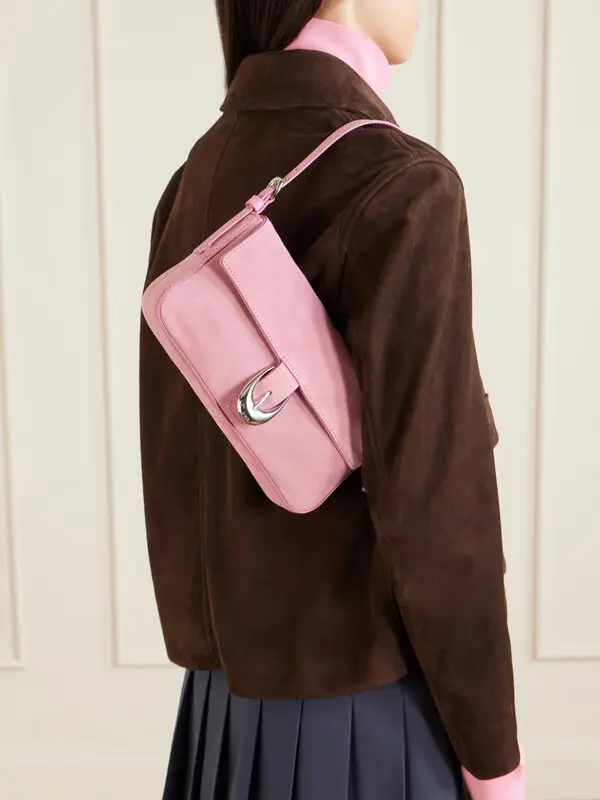 Staud Harlow Shoulder Bag With Buckle Detail - Pink