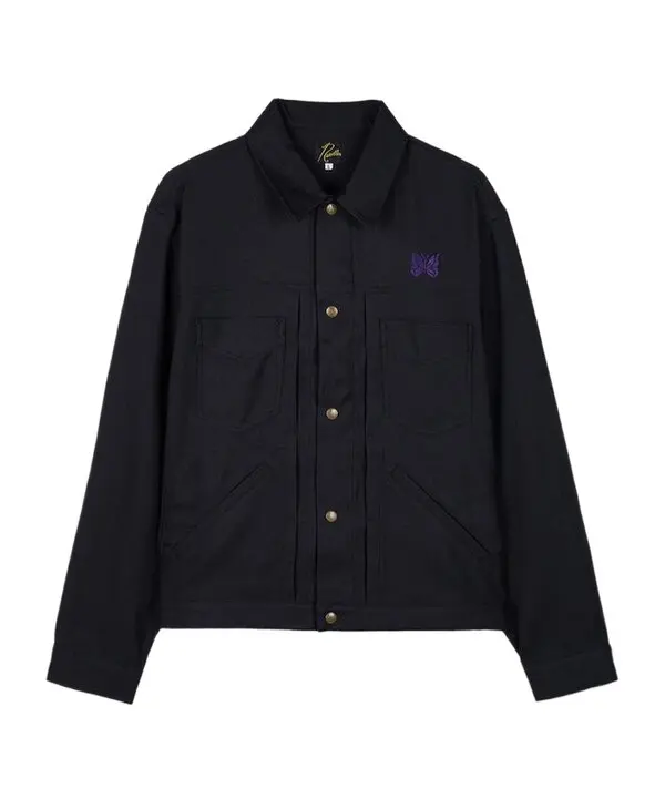 Needles Long Sleeve Collared Casual Jacket - Black
