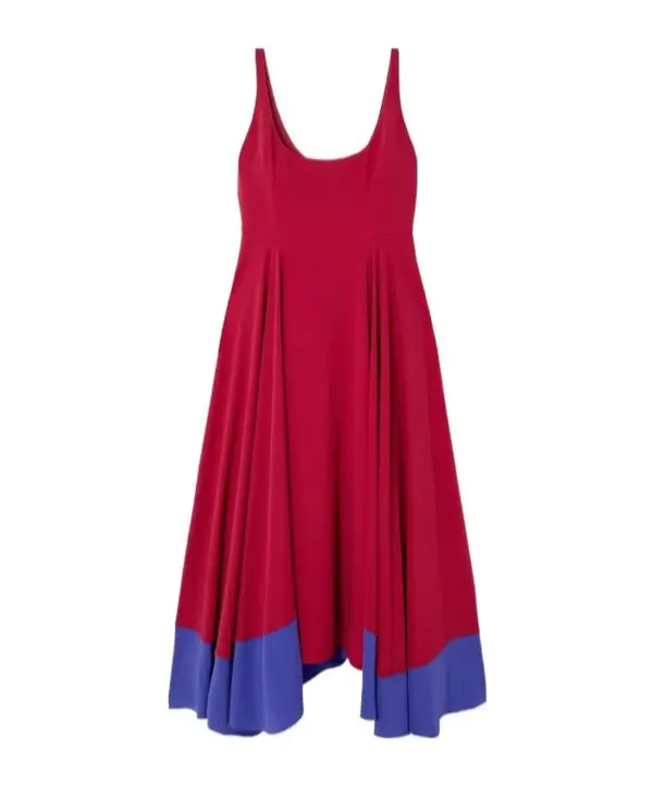 ROKSANDA Asymmetrical Two-tone Crepe Dress