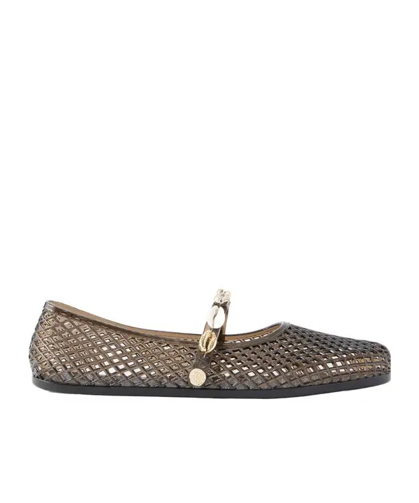 ANCIENT GREEK SANDALS Iro Shell-embellished Rubber Flats - Multicolor