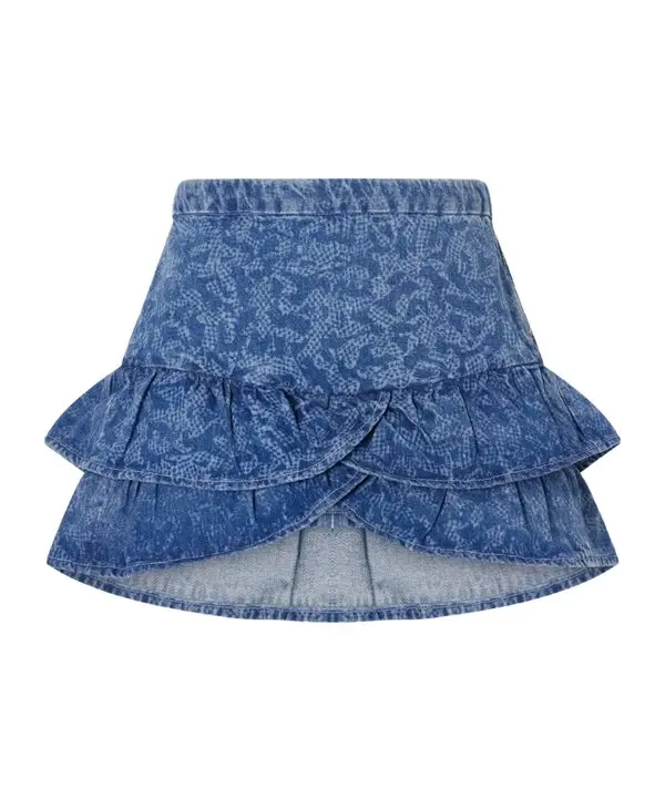 Isabel Marant Étoile Leyje Denim Skirt With Ruffled Hem