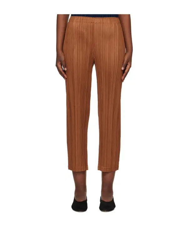 PLEATS PLEASE BY ISSEY MIYAKE Pleated Straight-leg Elastic Waist Trousers