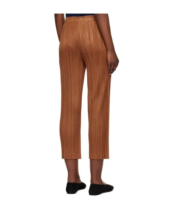 PLEATS PLEASE BY ISSEY MIYAKE Pleated Straight-leg Elastic Waist Trousers