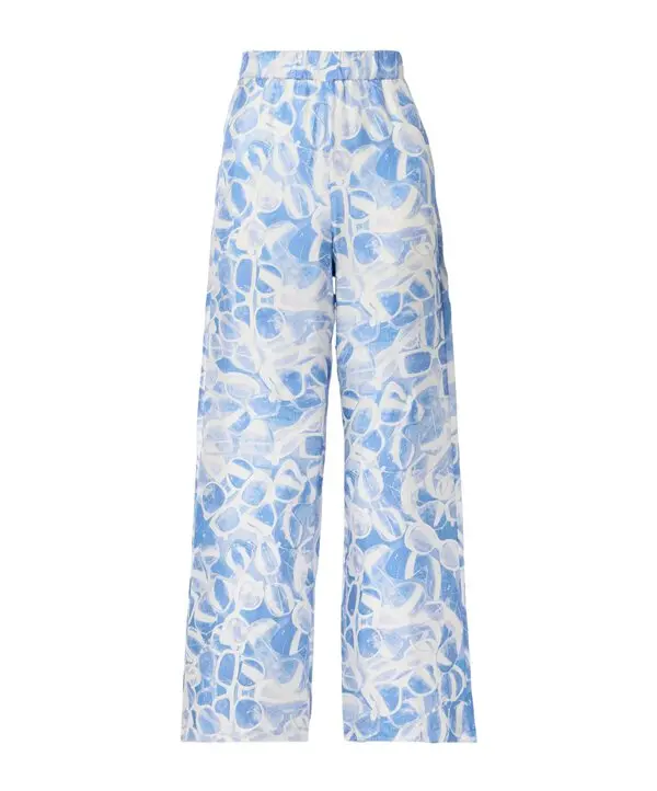 Stella McCartney Sunglasses Print Pajama Trousers - Blue