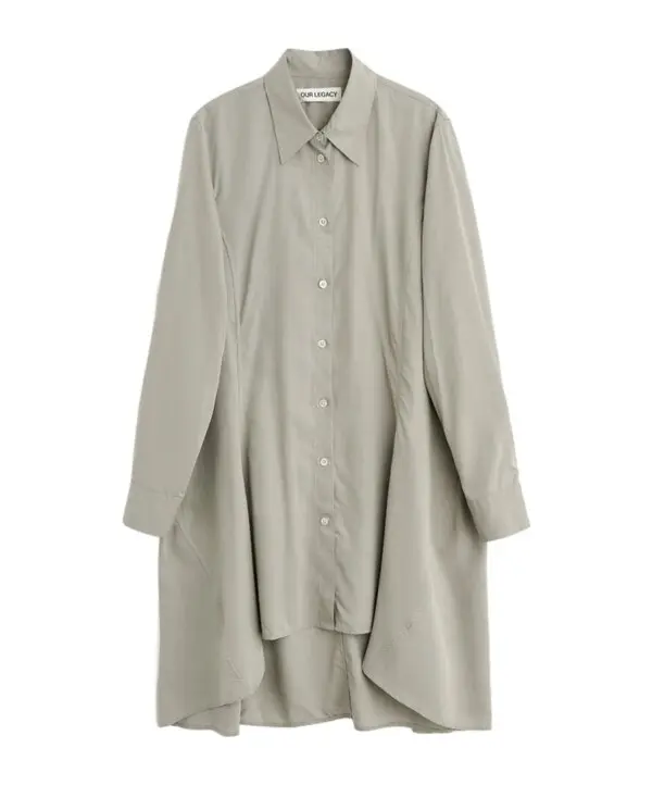 Our Legacy Relaxed Longline Shirt - Willow Gray