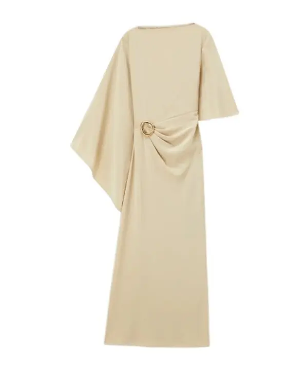 JOSEPH Joya Ring-detail Maxi Dress - Powder