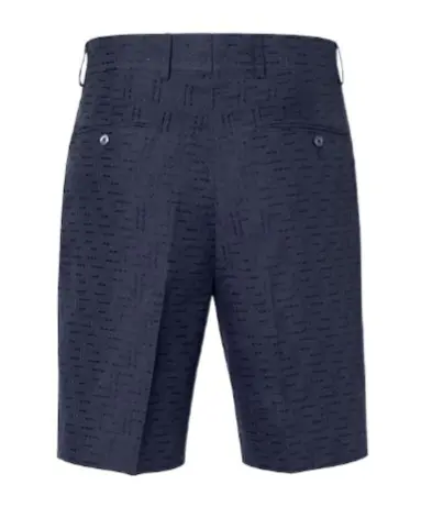 Fendi Ff Jacquard Linen Bermuda Shorts - Blue