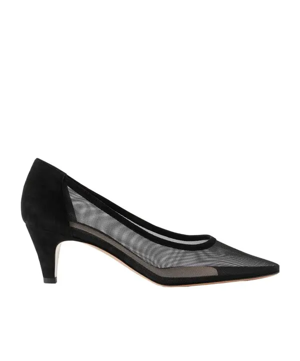 GIANVITO ROSSI Mesh And Suede Pumps