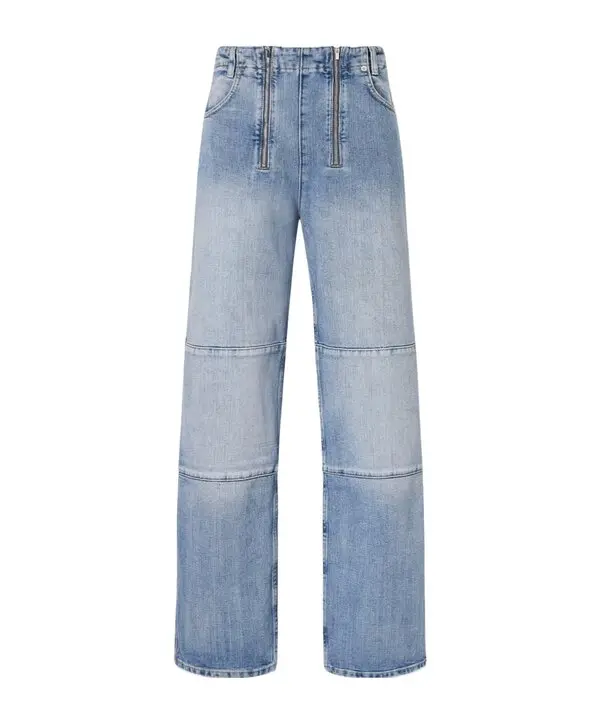 Tibi Fischer Mid-rise Wide-leg Jeans - Blue