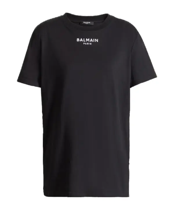 Balmain Embroidered Logo T-shirt - Black