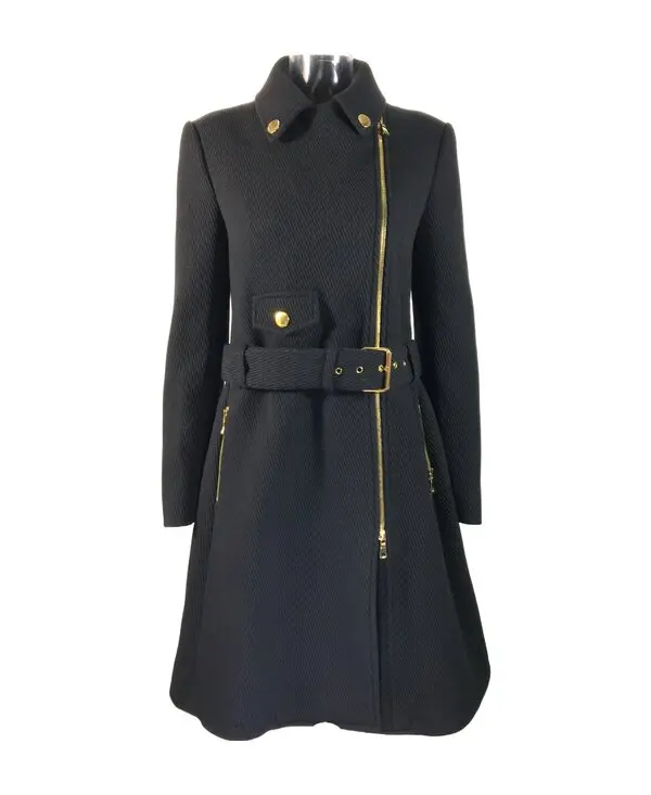 Moschino Oblique Zipper Cardigan Coat