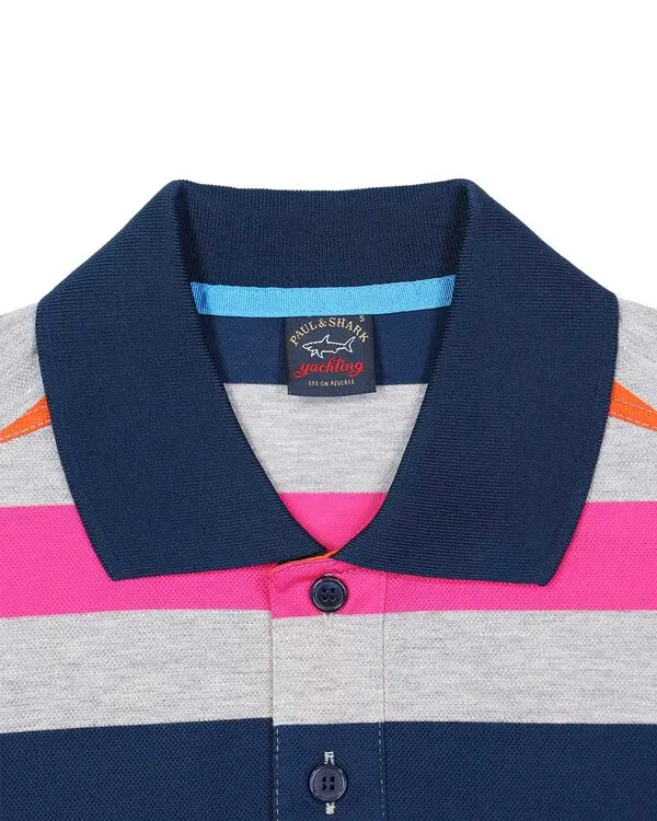 PAUL  SHARK Striped Short-sleeved Polo Shirt