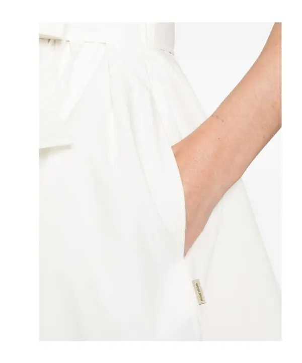 Woolrich Belted Poplin Short Dress - White