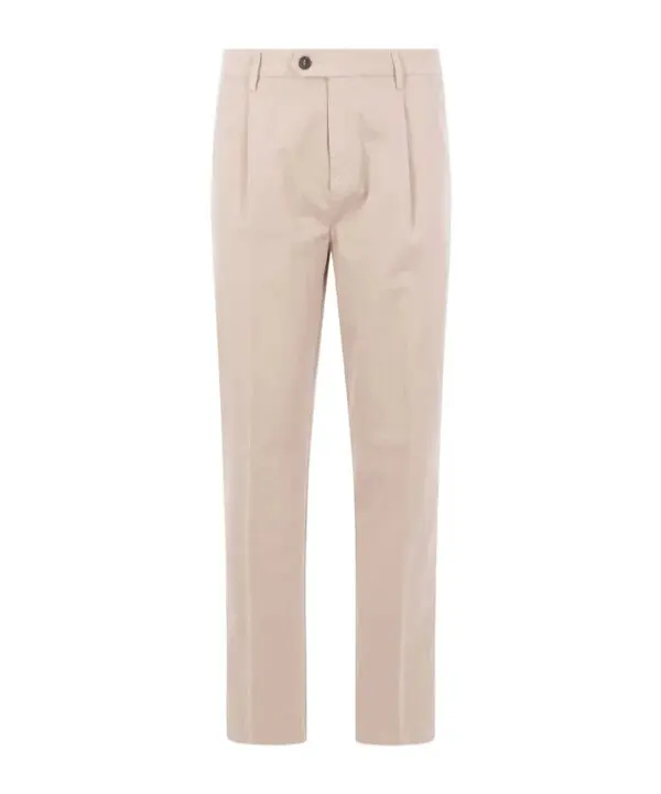 Eleventy Pleated Regular-fit Tailored Trousers - Nude