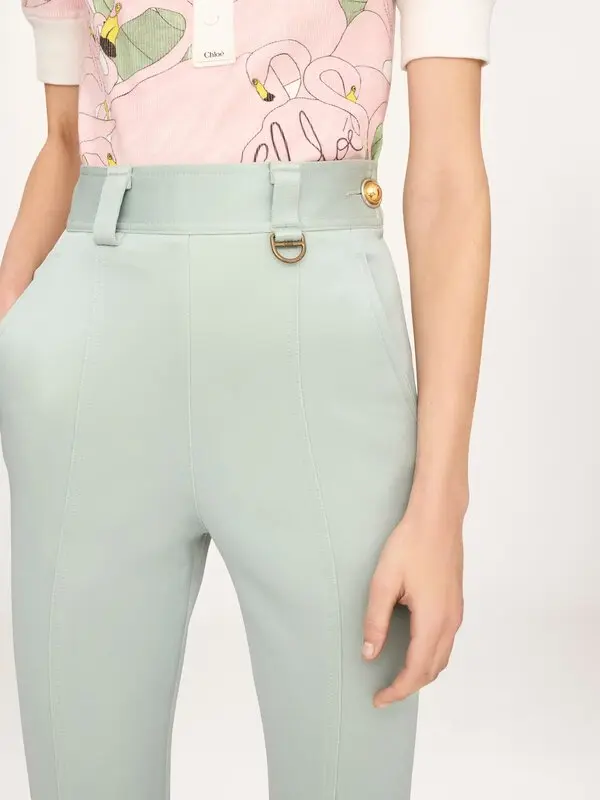 Chloé Belted Slim Fit Trousers