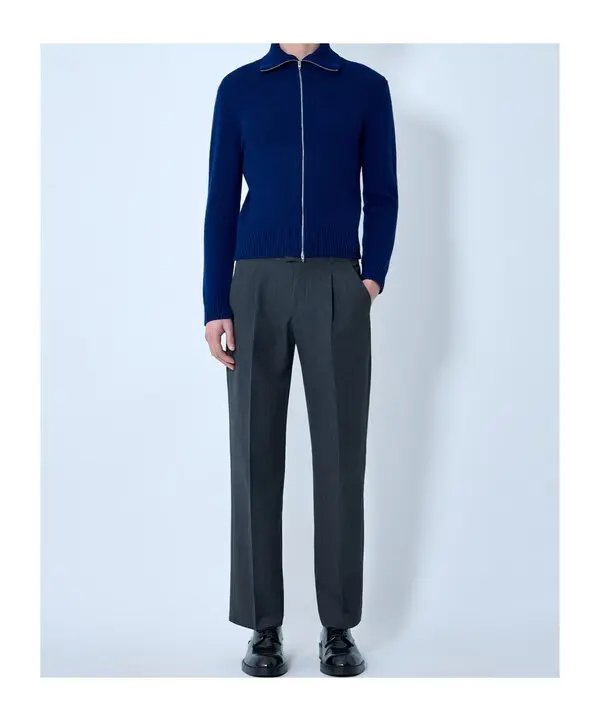 JIL SANDER High Neck Zip-up Cardigan - Black
