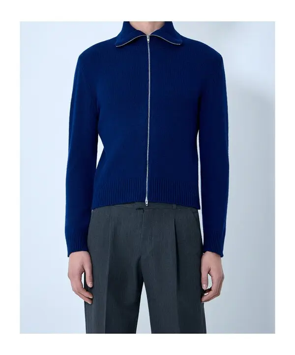 JIL SANDER High Neck Zip-up Cardigan - Black
