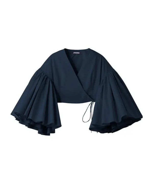 Jacquemus The Paysan Wrap Top - Deep Navy