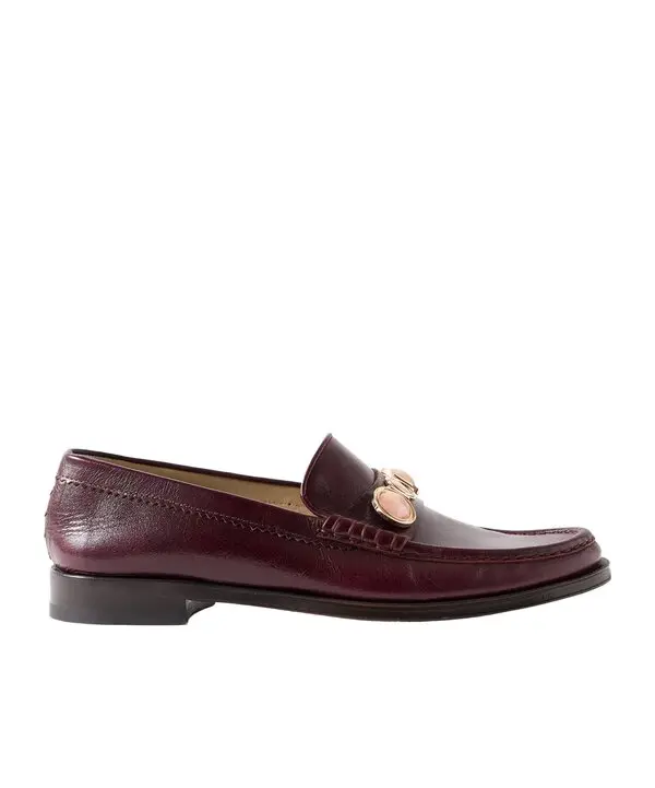 Gabriela Hearst Melchora Embellished Leather Loafers - Multicolor