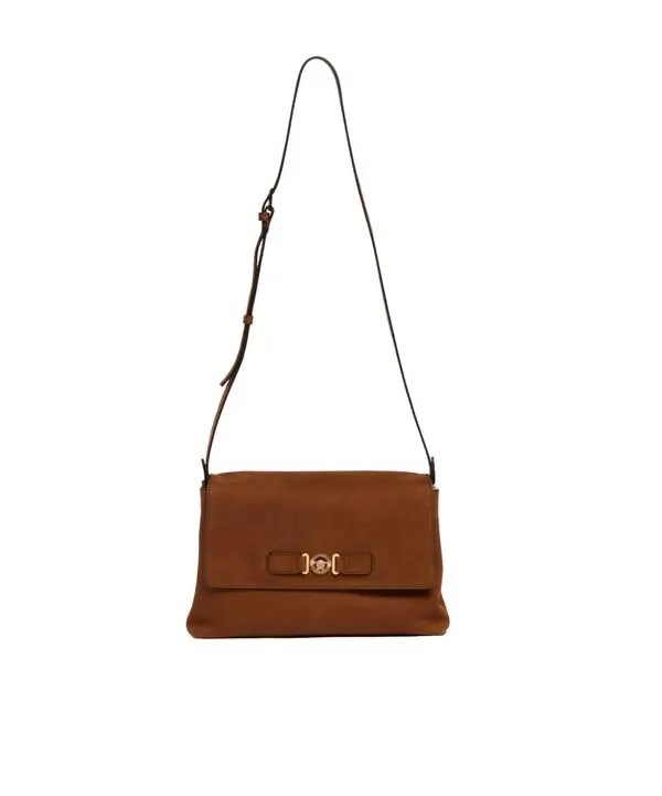 Versace Medusa Biggie Shoulder Bag - Brown