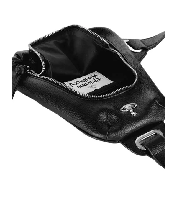 VIVIENNE WESTWOOD Grained Pu Leather Sling Bag With Orb Plaque
