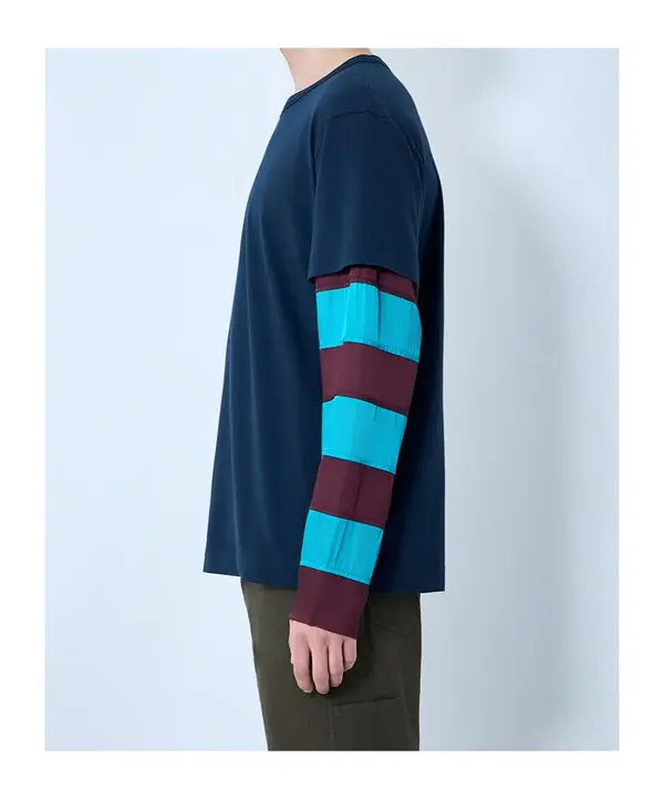 Dries Van Noten Striped Contrast-sleeve T-shirt