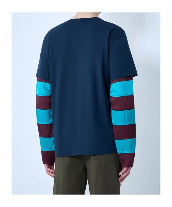 Dries Van Noten Striped Contrast-sleeve T-shirt