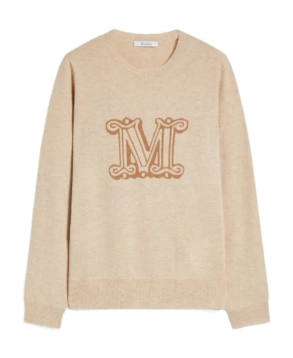 Max Mara Logo Intarsia Crew Neck Jumper