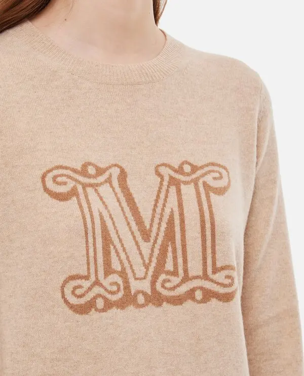 Max Mara Logo Intarsia Crew Neck Jumper
