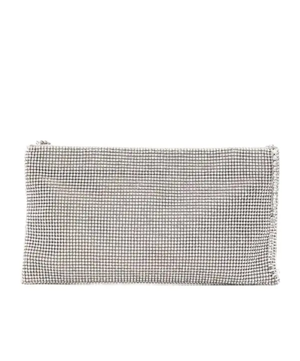 Benedetta Bruzziches Rhinestone Crossbody Handbag - Silver