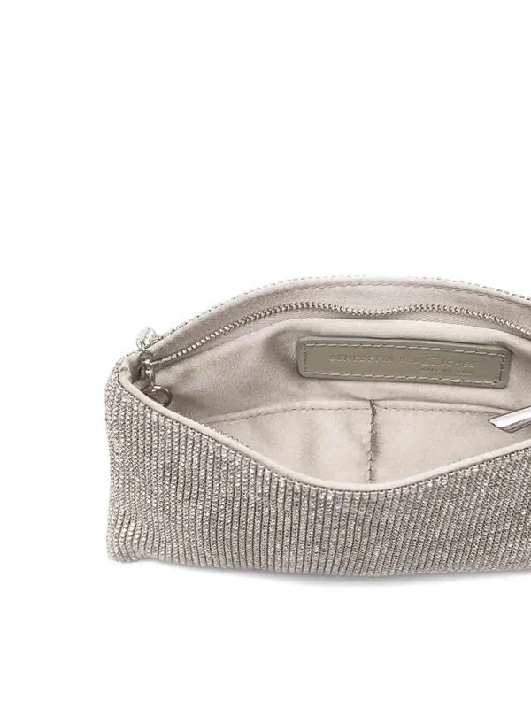Benedetta Bruzziches Rhinestone Crossbody Handbag - Silver