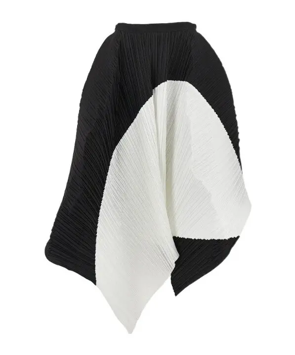 ENTIRE STUDIOS Asymmetric Pleated Midi Skirt - White