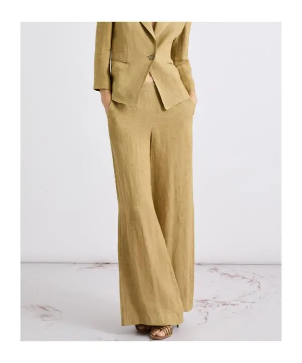 Marella Linen Wide-leg Trousers