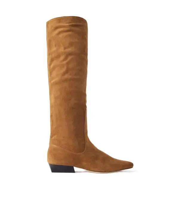 Staud Wally Thigh-high Pointed Toe Boots - Tan
