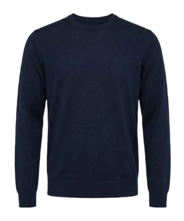 Peserico Crewneck Jumper With Contrasting Stripe Trim - Black