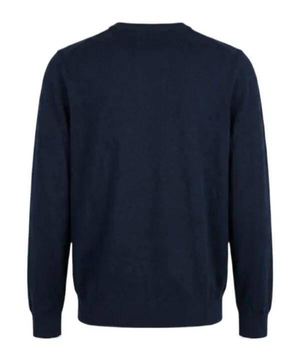 Peserico Crewneck Jumper With Contrasting Stripe Trim - Black