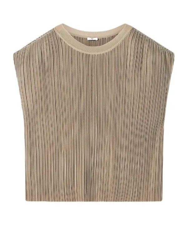 JOSEPH Cedre Pleated Top - Powder
