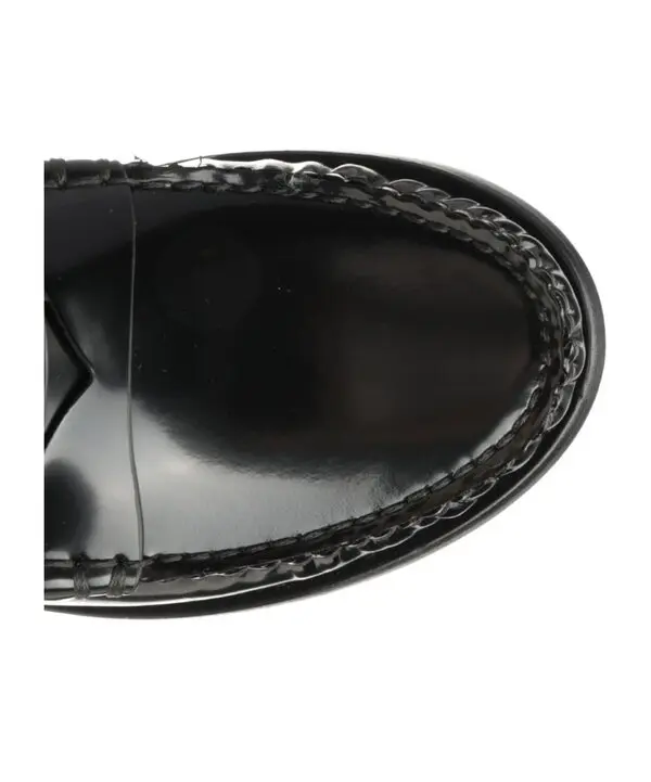 STUART WEITZMAN Lottie Loafer With Ruffle Detail - Black
