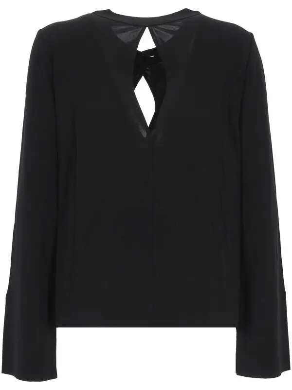 JOSEPH Fabiola Fluid Jersey Blouse - Black